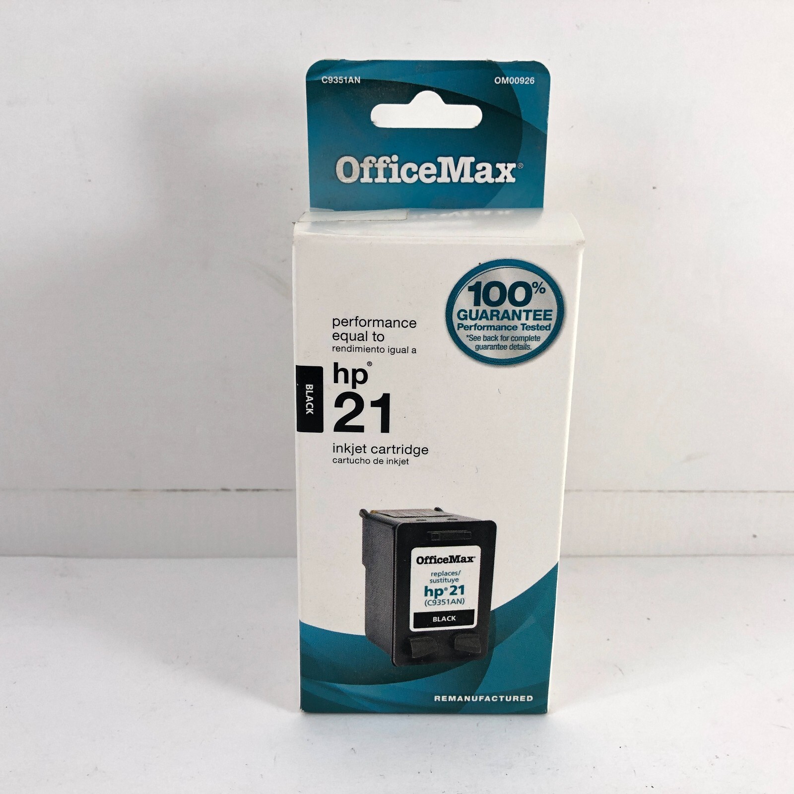 OfficeMax Remanufactured black Ink Cartridge Replacement for HP 21 ...