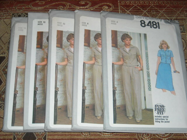 🌺 1978 UNCIRCULATED SIMPLICITY #8481 - LADIES JACKET-SKIRT-PANTS ...