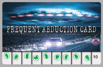 UFO Alien Frequent Abduction Novelty Drivers License ID Card Area 51 ...