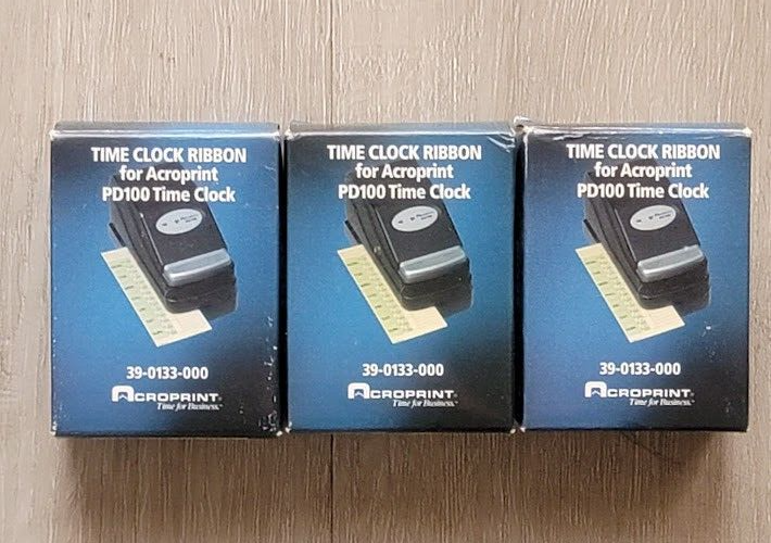 Time Clock Ribbon For Acroprint PD100 Time Clock Lot Of 3 | eBay.de