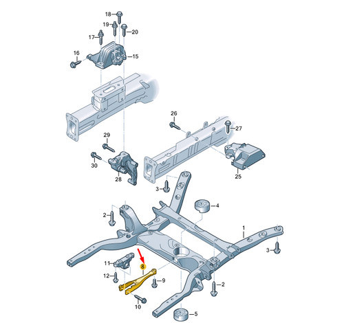 NEW VOLKSWAGEN CRAFTER MK2 SZ PENDULUM SUPPORT 2N0199855C ORIGINAL NO🇺🇸 ...