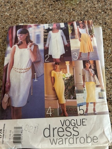 Vogue 1774 Vogue Dress wardrobe Size 14, 16, 18 uncut | eBay