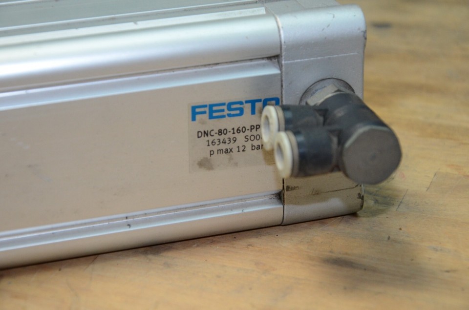 Festo DNC-80-160-PPV-A 168439 Air Cylinder 145 psi 8.25" Stroke 1" Bore ...