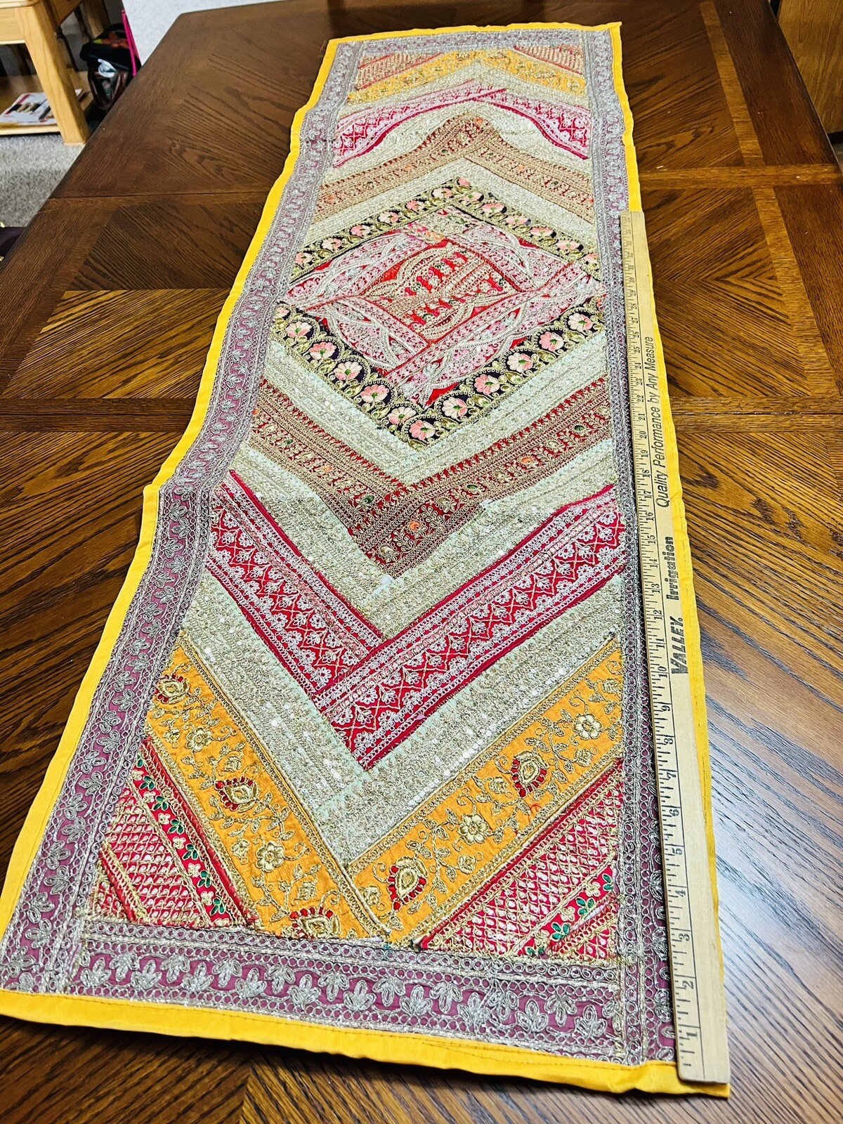 India Cotton Patchwork Dining Table Runner Embroidered Tapestry ...