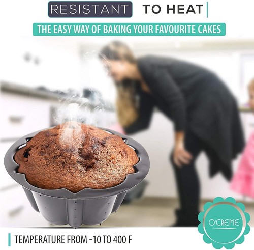 O’Creme Bakeable Plastic Mini Flan Molds Pan -Baking Pan With Non-Stick ...