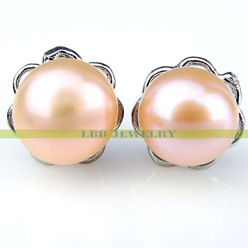 Luxury AAA 8mm Pink Freshwater Pearl Stud Earrings | eBay