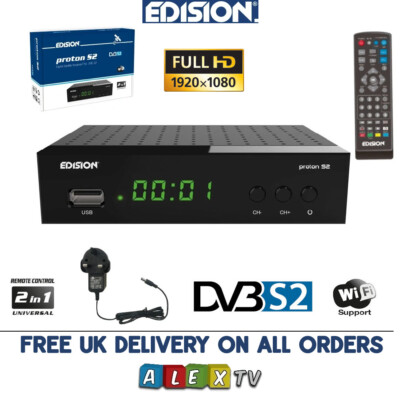 Full HD Digital Satellite Free to Air FTA Receiver for BBC ITV 12v-240v ...