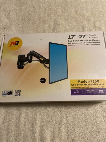 Computer Mount 17”-27” Double Extension Gas Strut Flexi Wall Mount ...