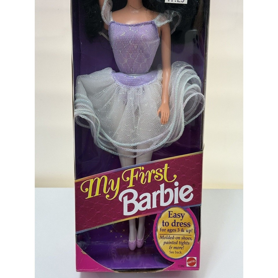 Vintage My First Barbie 11342 Mattel 1993 Leotard Tutu Easy to Dress ...