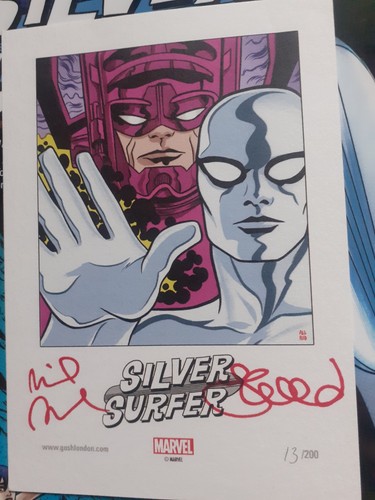 Silver Surfer Vol 1: New Dawn - Dan Slott Art Card Signed By Mike ...