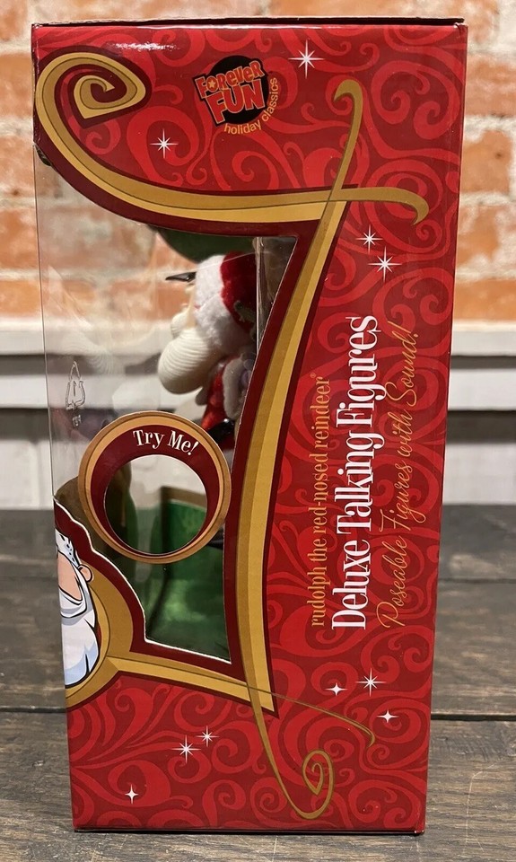 HTF! Forever Fun Rudolph the Red Nosed Reindeer Santa Deluxe Talking ...