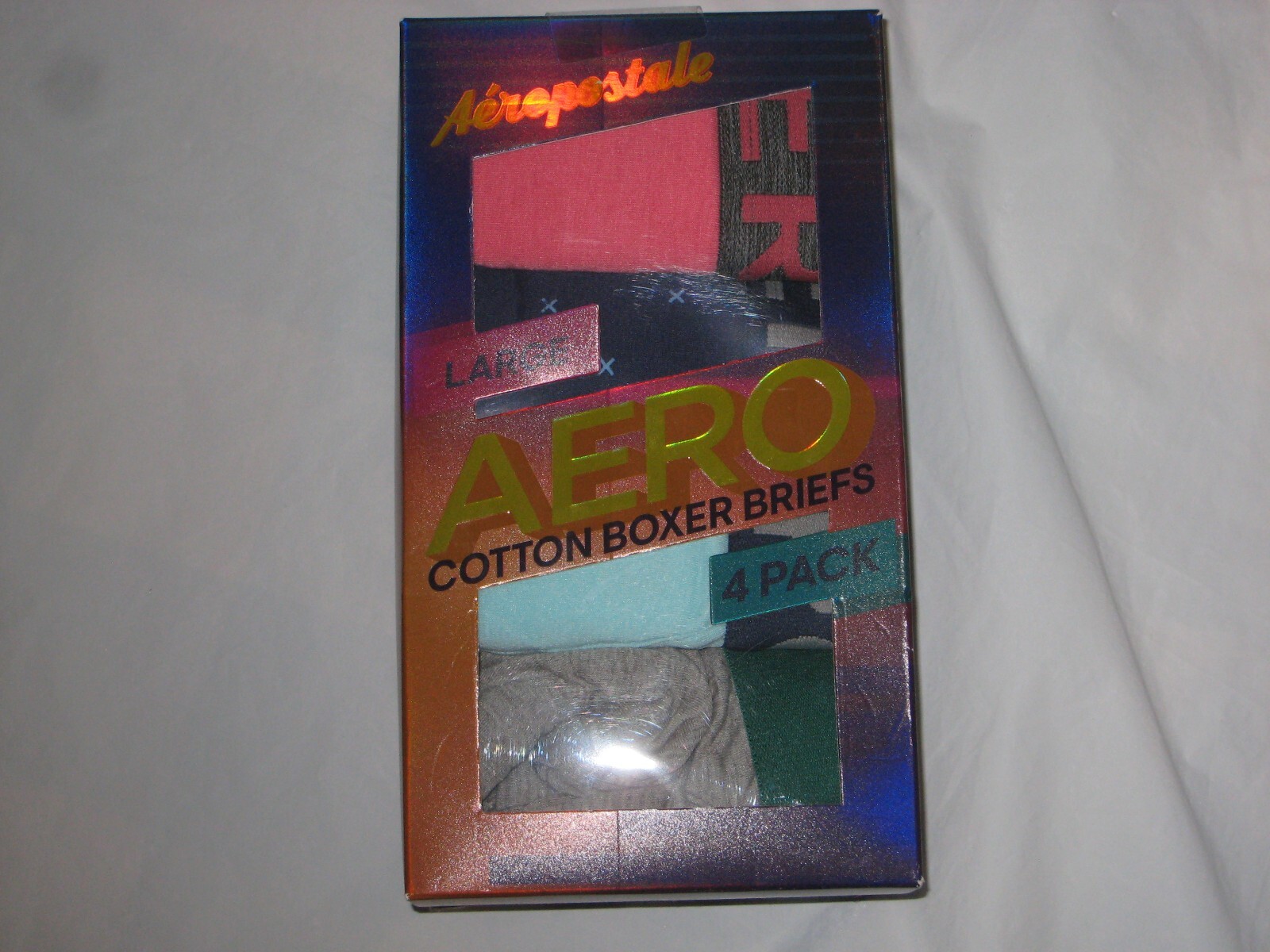 Aeropostale Mens Cotton Boxer Brief 4 Pack Aero Size L | eBay
