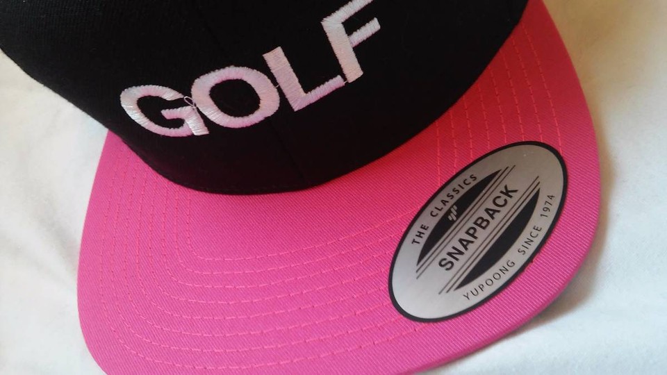 VW GOLF Hat Cap Classic SnapBack Black Hot Pink Wool / Acrylic Yupoong ...