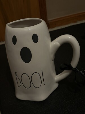 Rae Dunn New White BOO! Ghost Pitcher | eBay