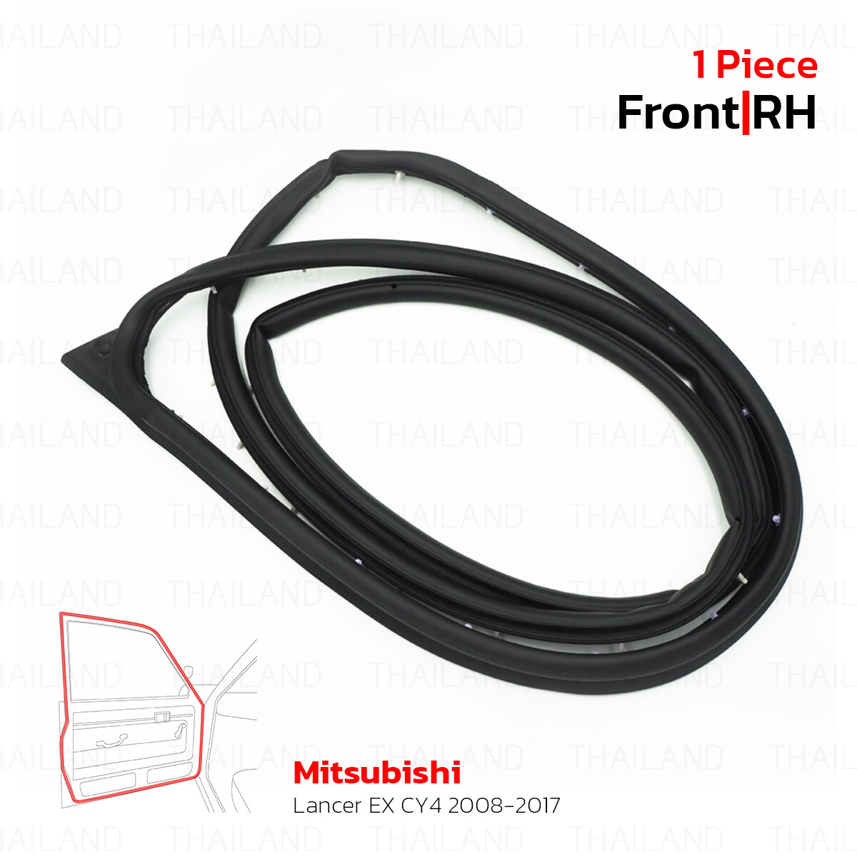 Fits Mitsubishi Lancer EX 2008 - 18 Front Right Door Rubber Seal ...