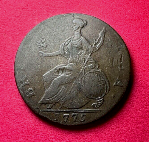 TALL GIRL !! ☆ 1775 ~ King George III Colonial Coin ☆ TOTALLY ORIGINAL ...