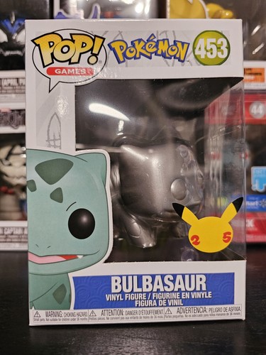 Funko Pop! Games: Pokémon - Bulbasaur 25th Anniversary (Silver Metallic ...