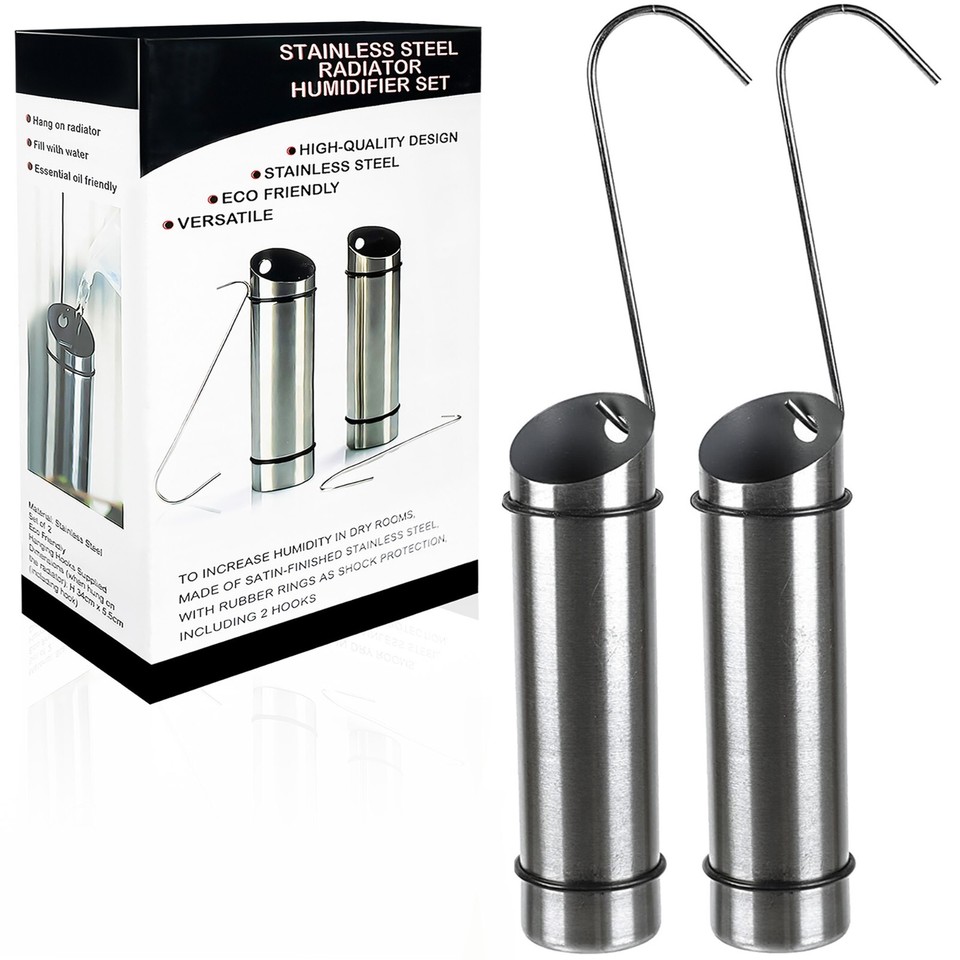 4Pc Stainless Steel Radiator Hanging Humidifiers Set Air Water Humidity ...