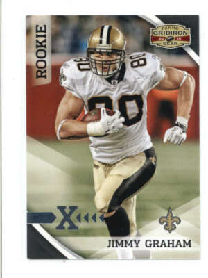JIMMY GRAHAM 2010 PANINI GRIDIRON GEAR #204 SILVER X ROOKIE RC #165/ ID ...