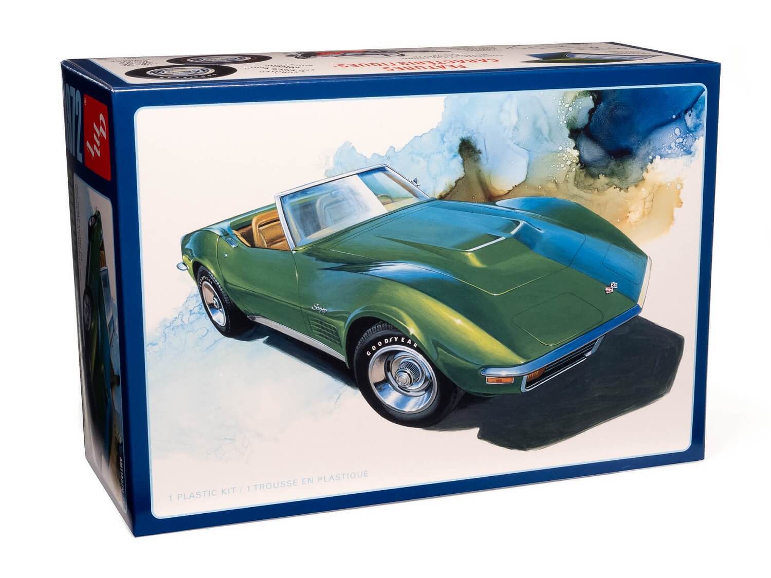 AMT 1/25 Scale 1972 Chevy Corvette Roadster Plastic Model Kit AMT1437M ...