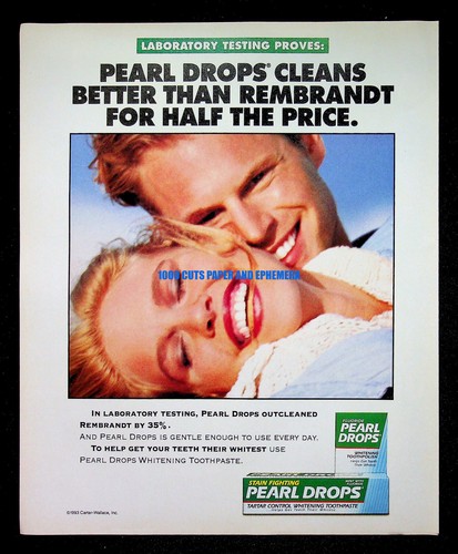 Pearl Drops Tooth Whitening Carter-Wallace 1993 Trade Print Magazine Ad ...
