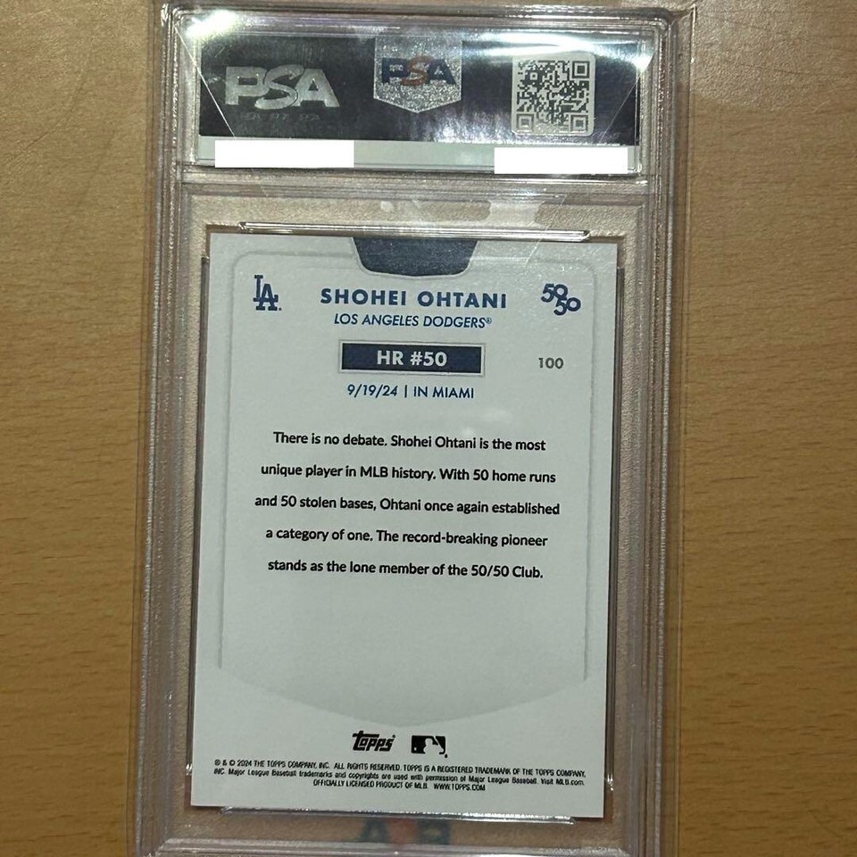 PSA10 Shohei Ohtani 2024 Topps 50/50 #100 50th HR Celeb Variation SP MVP fromjap | eBay