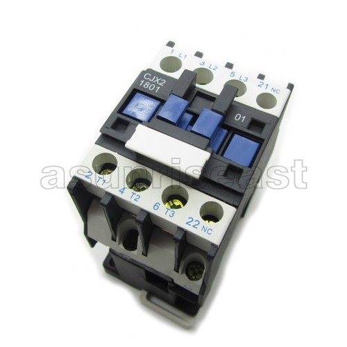 AC Contactor AC220V Coil 18A 3 Pole NO+1NC Auxiliary Contact LC1D1801 ...
