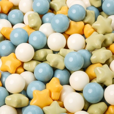 Star Ball Pit Balls 200 for Toddlers - Yellow Ball Pit Ball Shapes for ...