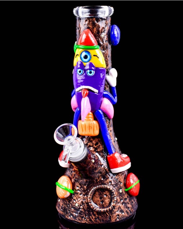 Cosmic Cyclops 3D Painted Bong – Stoney Rocket Bro Design – Art Glass ...