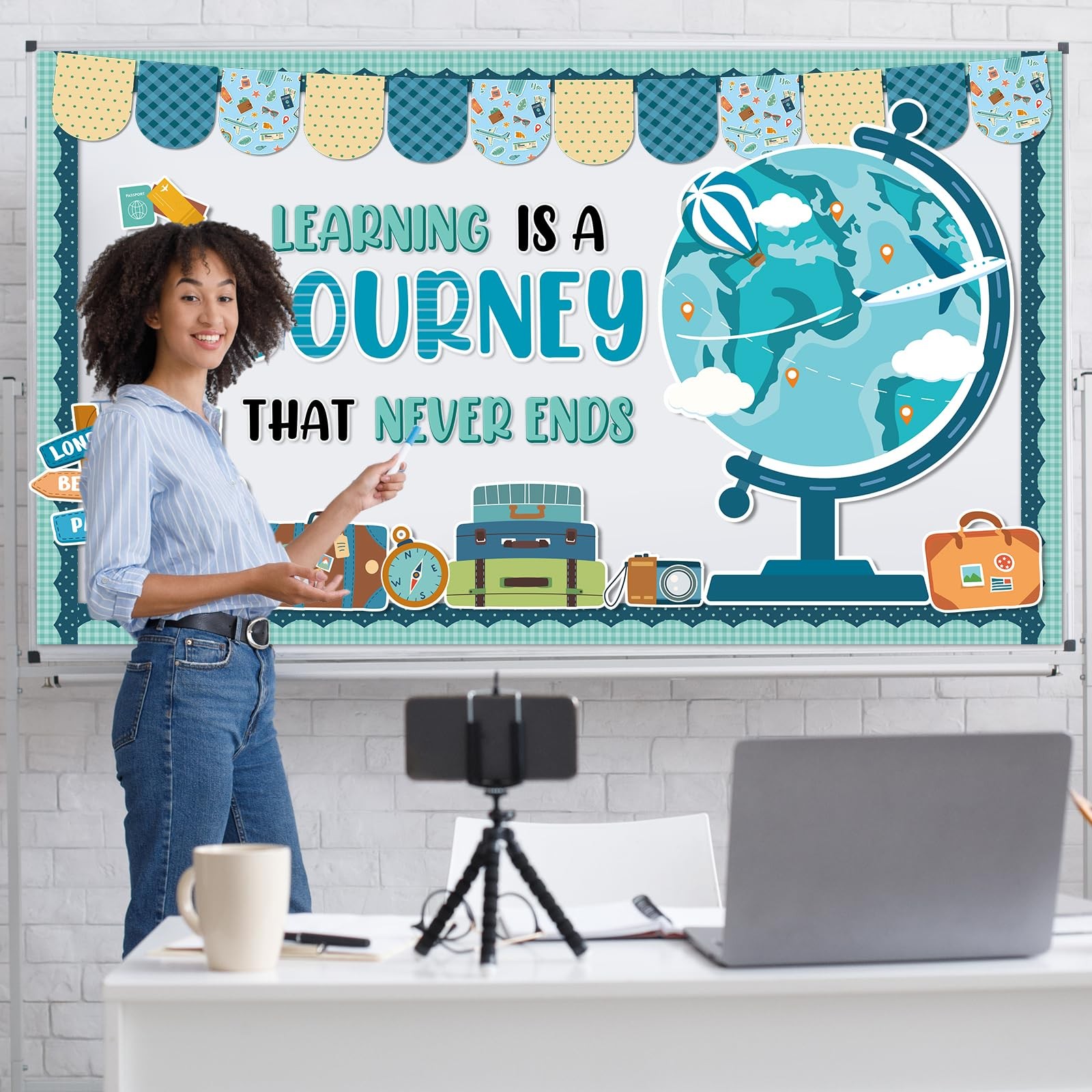 Learning is a Journey Bulletin Board Set Travel Theme Classroom Decor ...