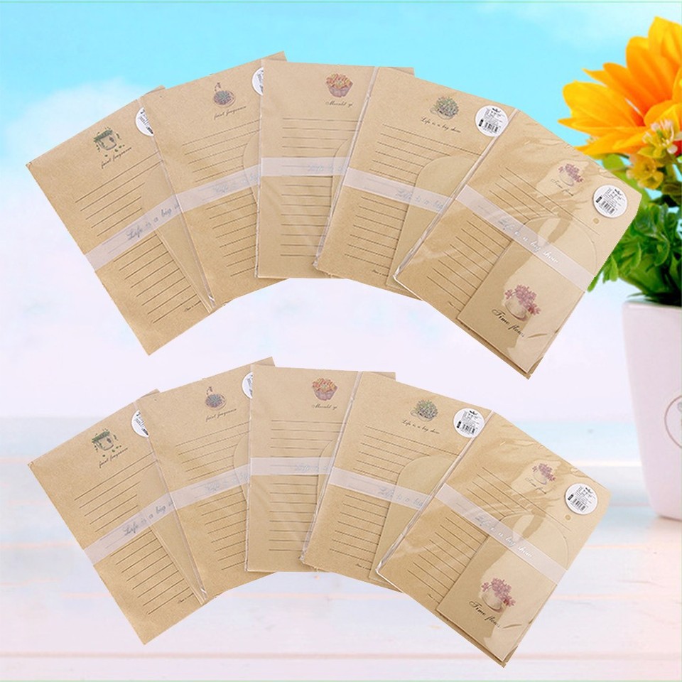 3 Pack Letter Paper and Envelopes Sets Stationery Writing Handwritten ...