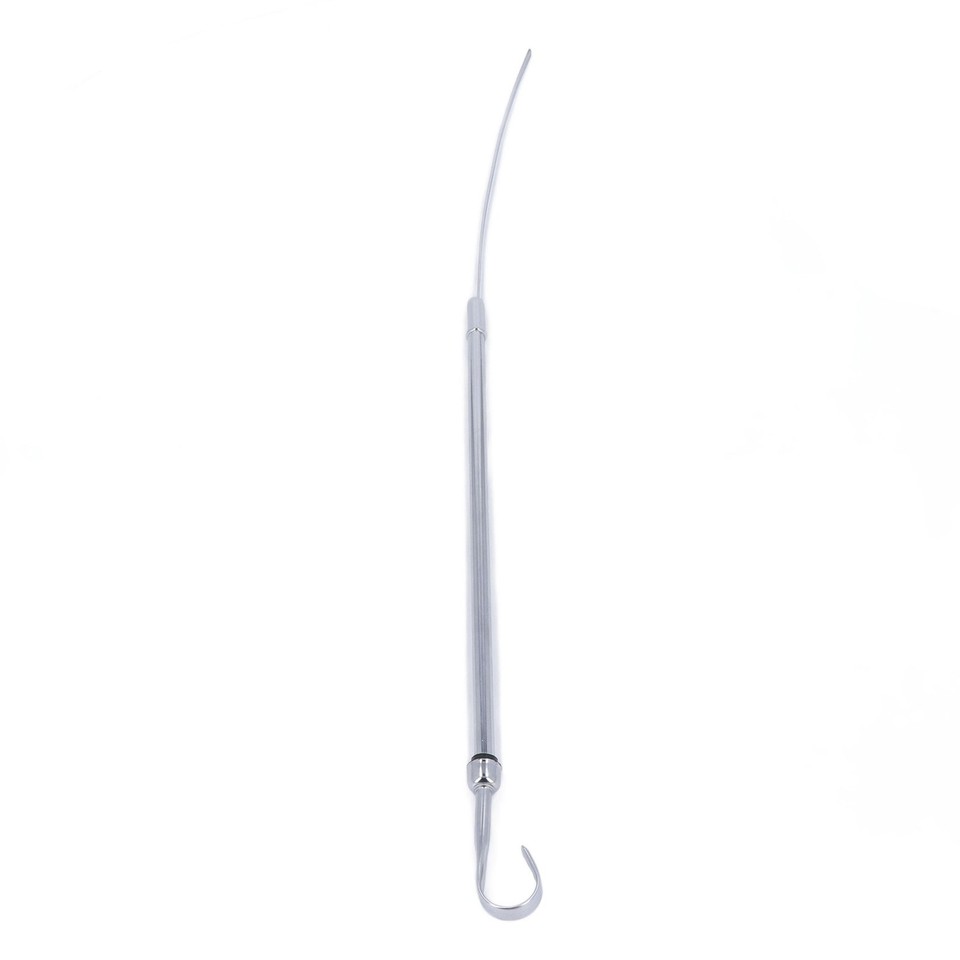 Silver Engine Oil Dipstick Tube 12 In Stainless Steel Fluid Oil Level ...