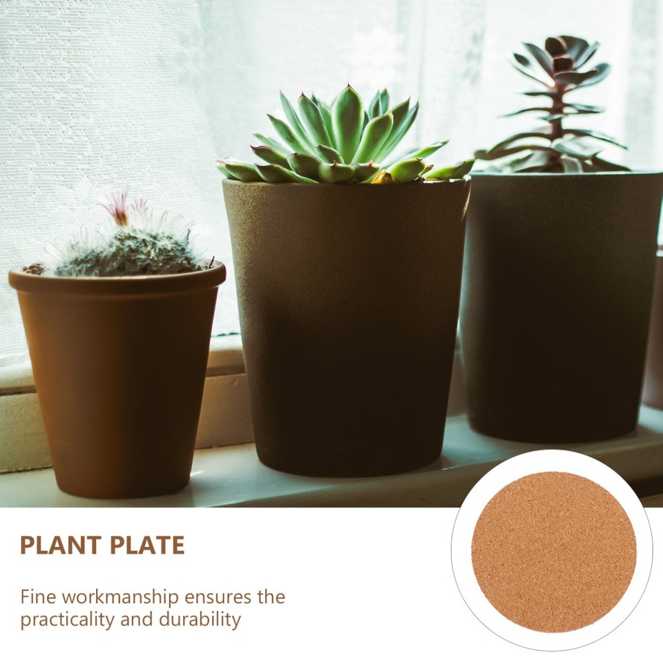 Flower Pot Mat Saucers for Plants Cork Mats Gardening Coaster | eBay