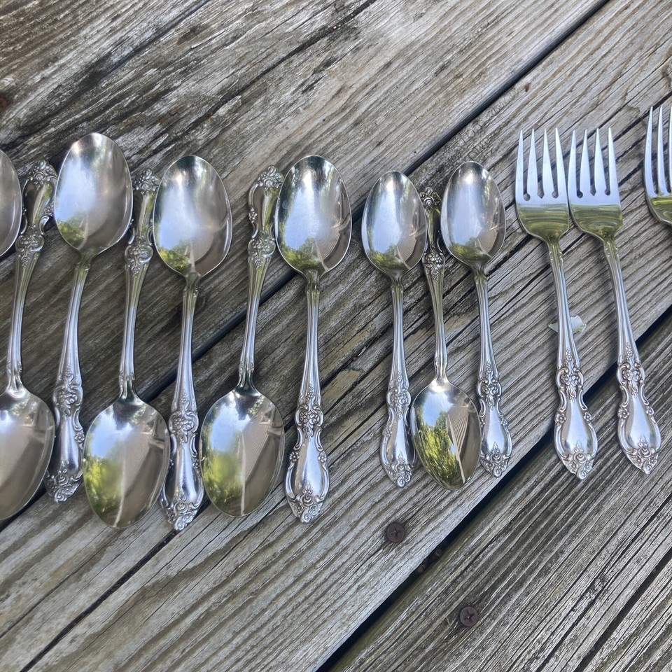 Oneida Community Stainless Steel Louisiana 22 Pc Flatware Silverware ...
