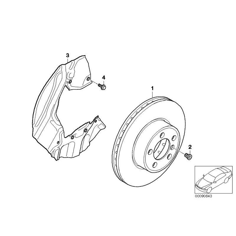 Original BMW 34116766107 - [SUPER PREIS] Bremsscheibe belüftet 374X36 ...