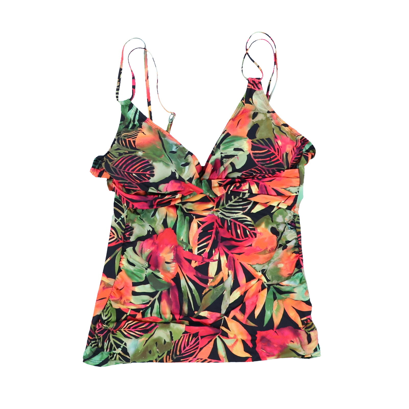 Lauren Ralph Lauren Tankini Top Swimsuit Underwire Midnight Tropical ...