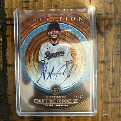 2022 Bowman Inception Anthony Gutierrez Orange Autograph /25 | eBay