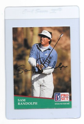 SAM RANDOLPH Signed 1991 PRO SET Golf Card #98 PGA US Amateur CHAMP ...