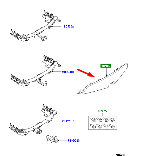 OEM Land Rover Discovery Sport L550 Rear Bumper Cover LR061295 Genuine ...