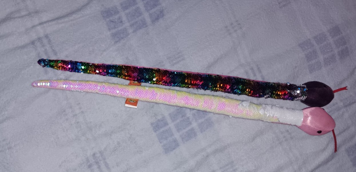 Adventure Planet Sequin Color Changing Snakes Lot Of 2 Pink And Rainbow ...