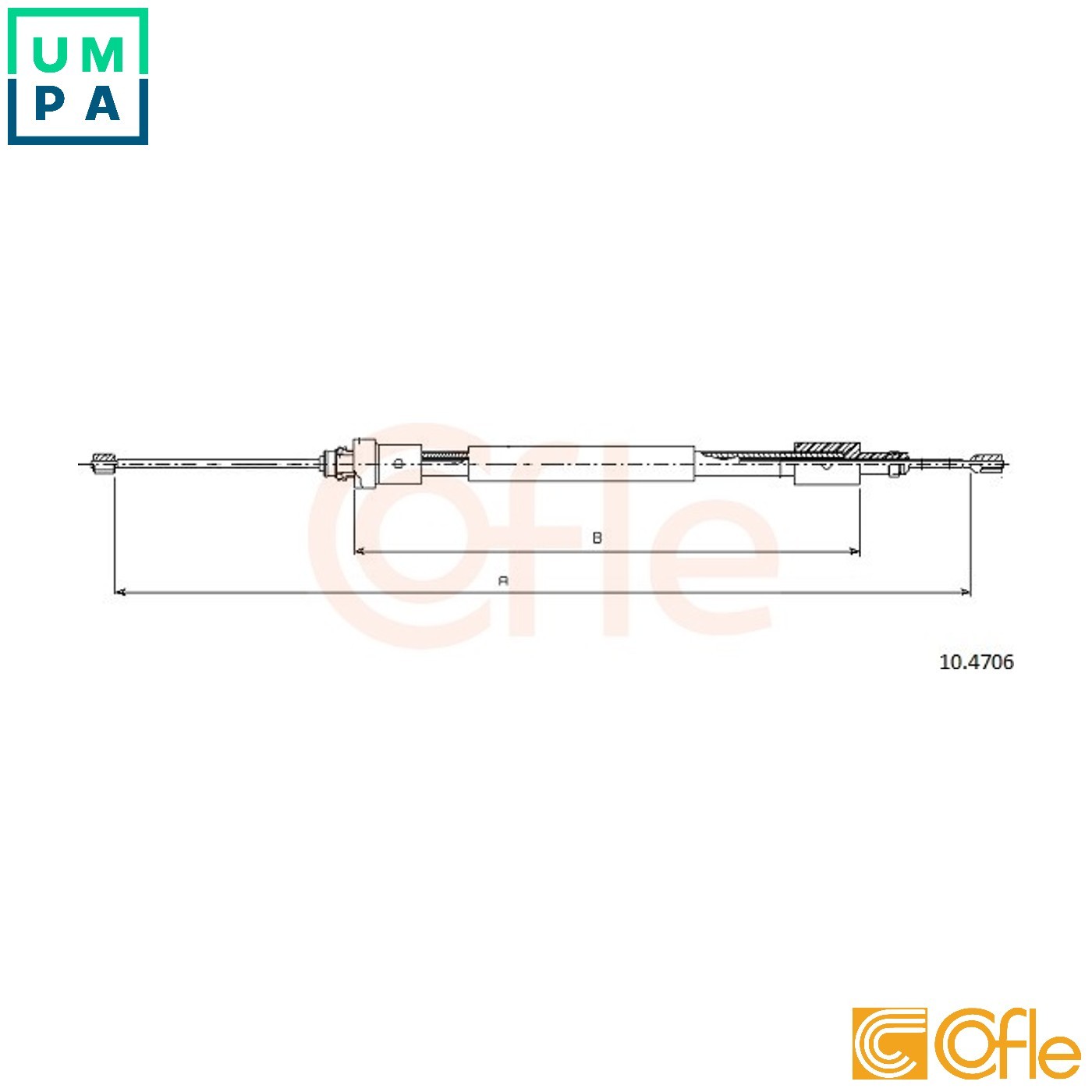 CABLE PULL PARKING BRAKE 92.10.4706 FOR PEUGEOT PARTNER/Box/Body/MPV ...