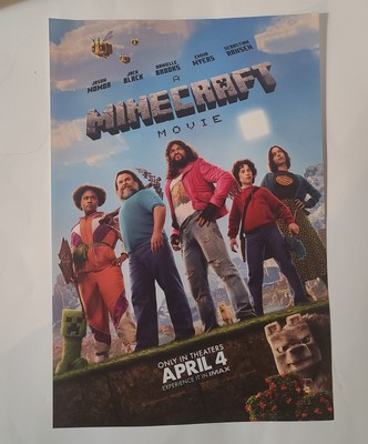 A Minecraft Movie ORIGINAL Promo Poster Imax Jack Black Jason Momoa 17 ...