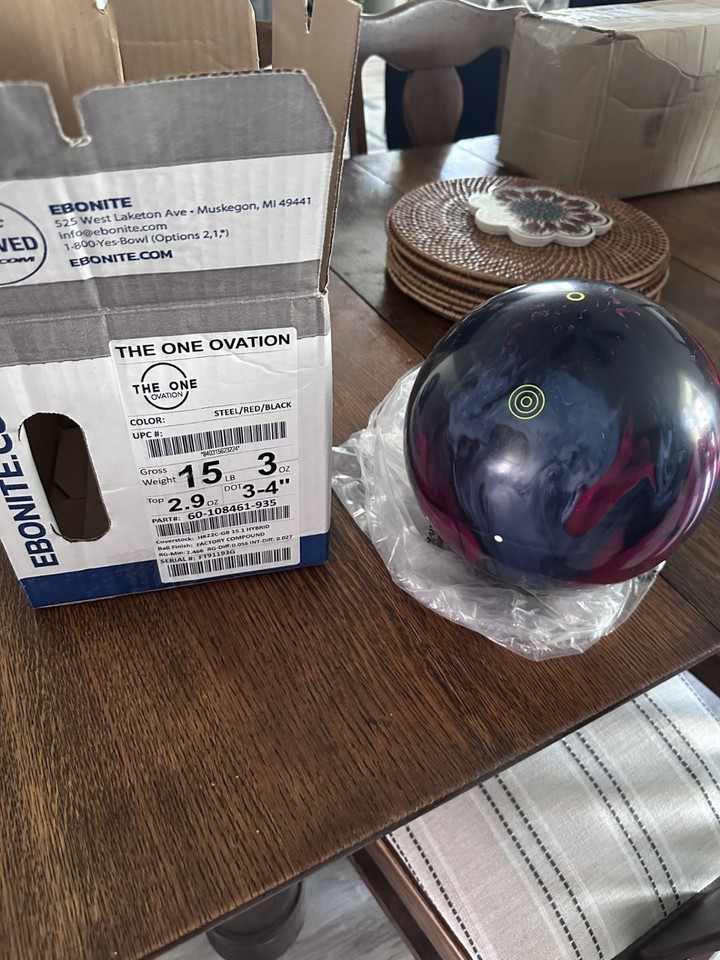 NEW - NIB 15lb Ebonite " THE ONE OVATION " UNDRILLED | eBay