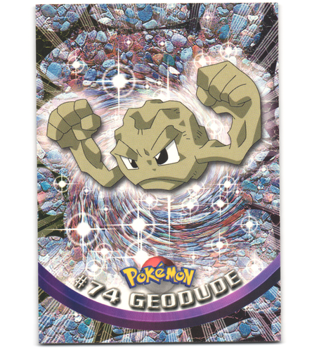Pokemon 1999 Near Mint NM Topps Series 1 1st Print Blue Logo Geodude 74 ...
