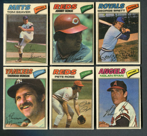1977 Topps Cloth Complete Set Nolan Ryan Pete Rose Johnny Bench George ...
