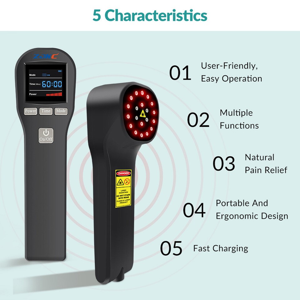 880mW Laser Treatment Cold Laser Therapy Device for Pain Relief Wound ...
