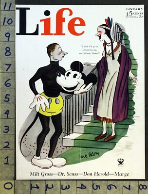1934 JARO FABRY MINNIE HA-HA MICKEY MOUSE COSTUME PARTY LIFE ART COVER ...