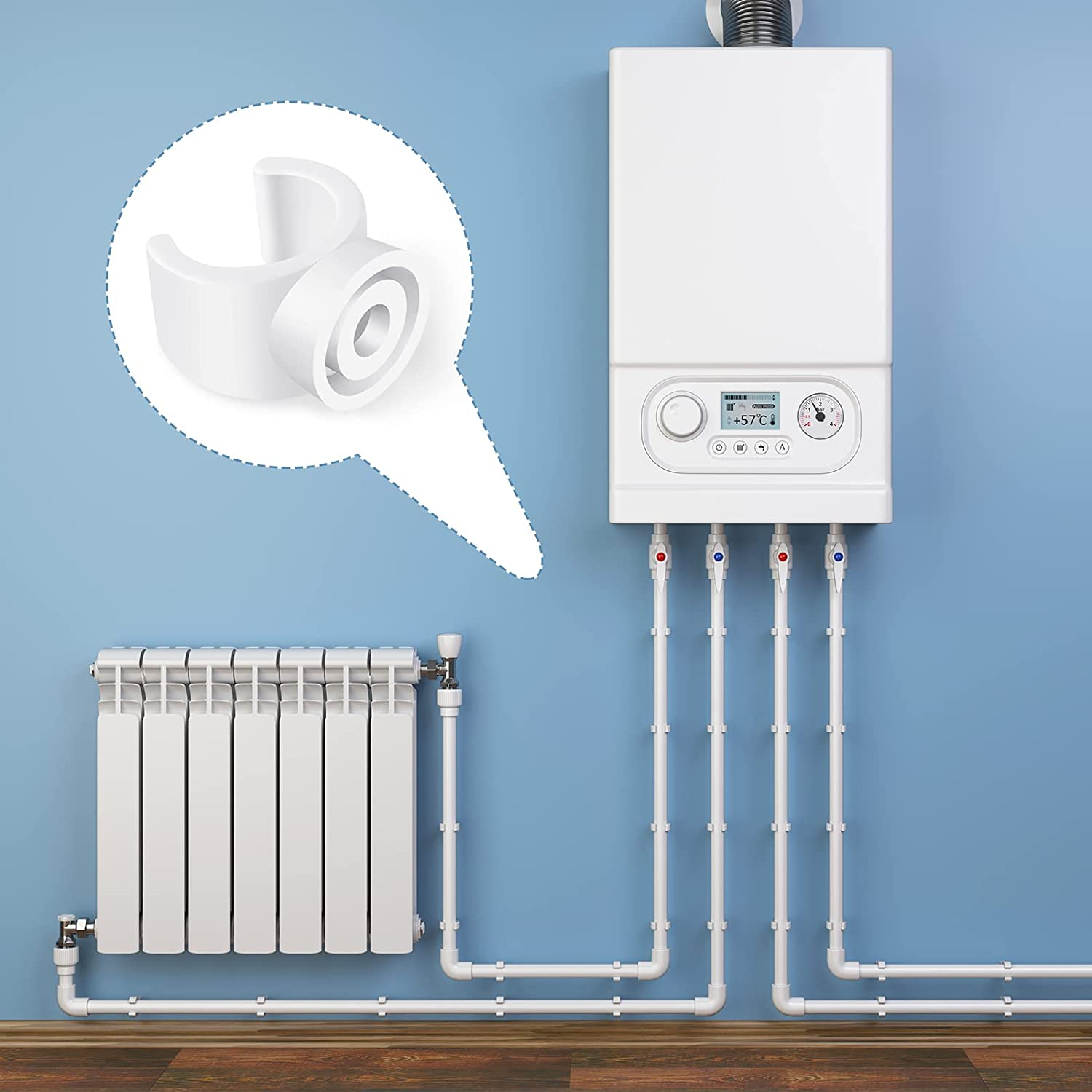 50 Packs 1/2 Inch PEX Clips, 16 Mm Pipe Clamp Pipe Holder PEX Tubing ...