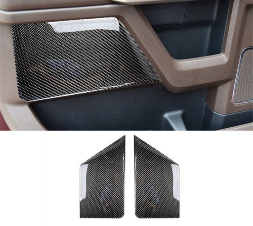 Real Soft Carbon Fiber Interior Rear Door Panel Trim For Ford F-150 ...