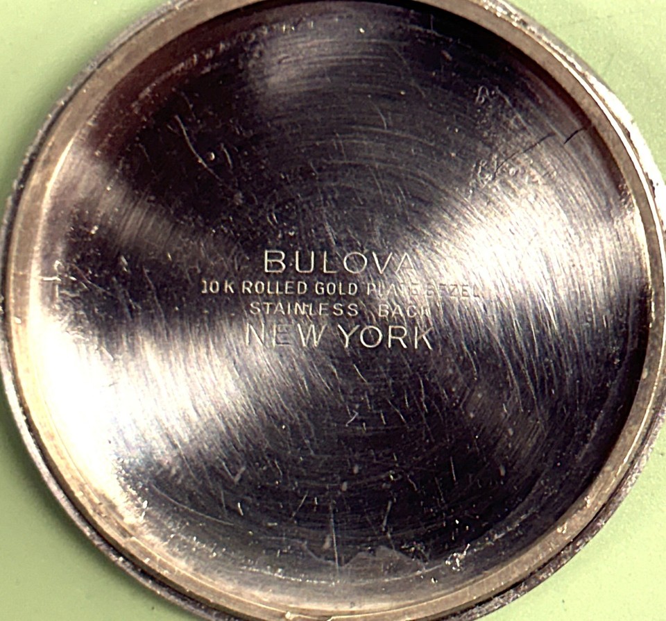 Vintage Bulova WW2 Era 10k Rose Gold RGP Mens Dress Watch 17J 10AK 1943 ...